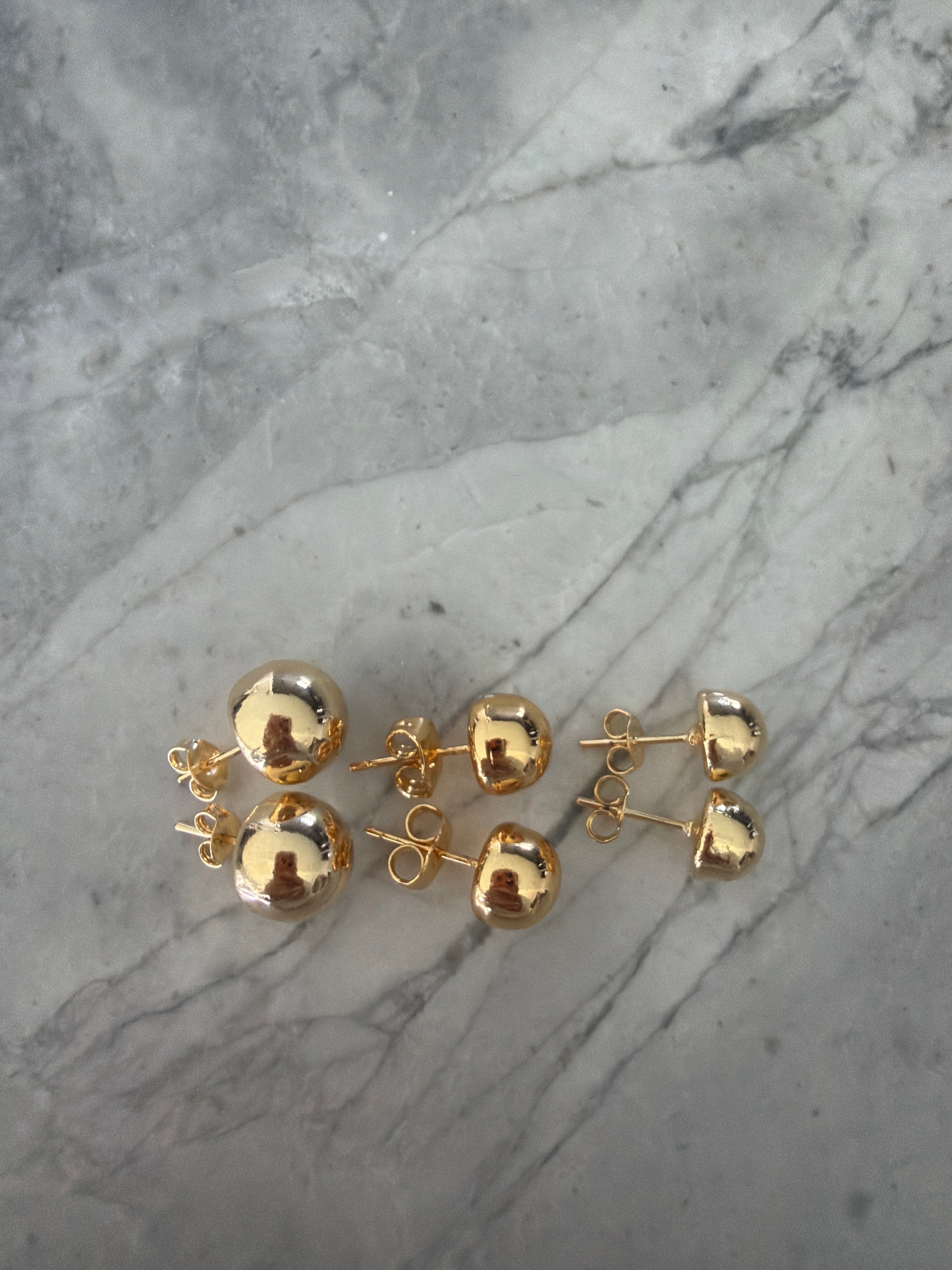 Set of 3x Everyday Dome Studs – 18K Gold-Filled – Jacqueline Lee