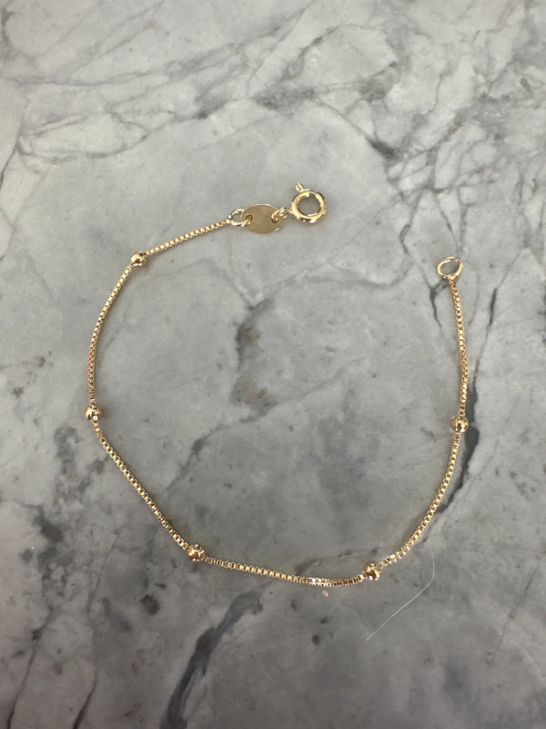 Dainty Bead Accent Gold Bracelet – Jacqueline Lee